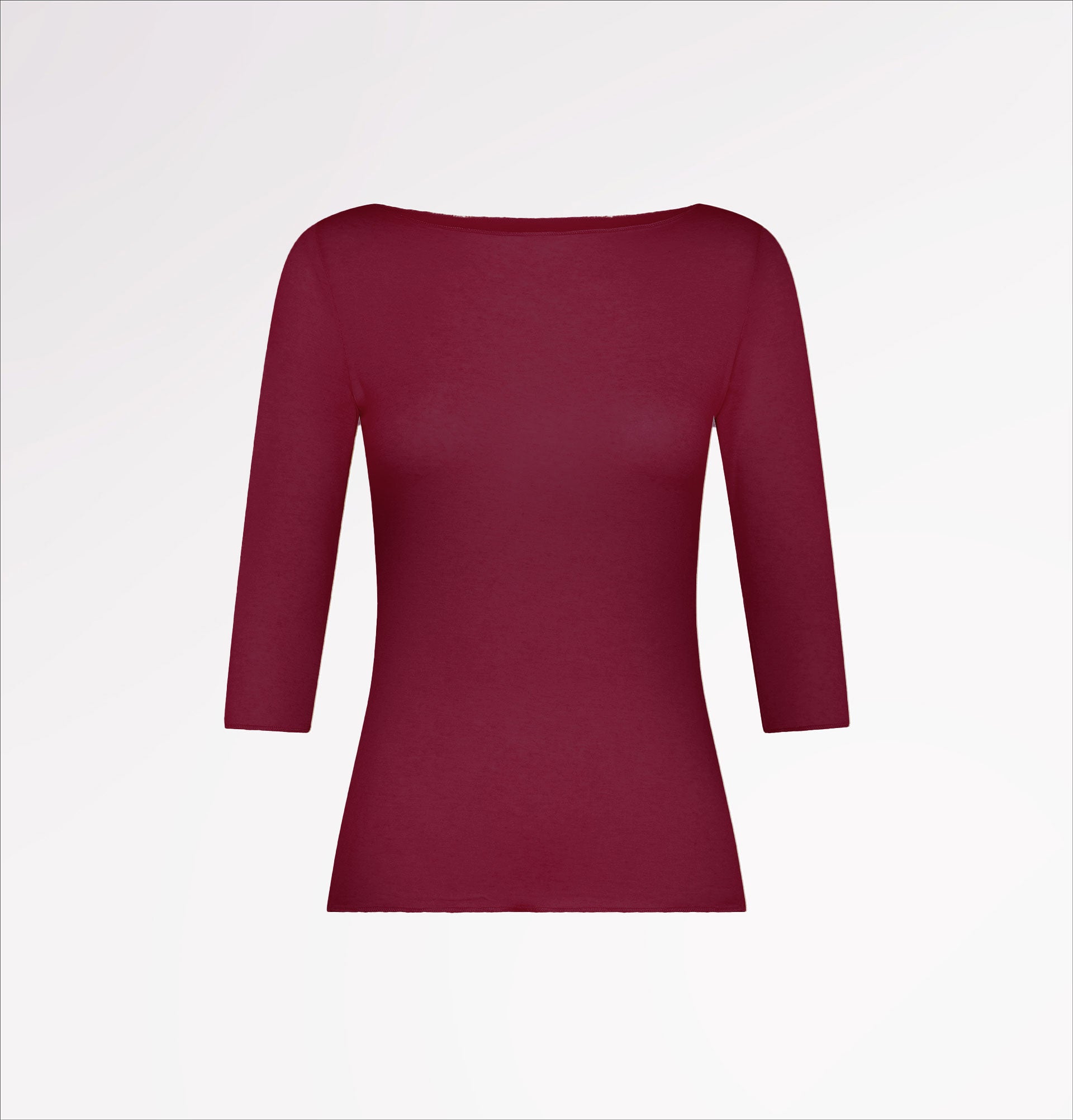 Maglia scollo barchetta in TENCEL™ cashmere a manica tre quarti